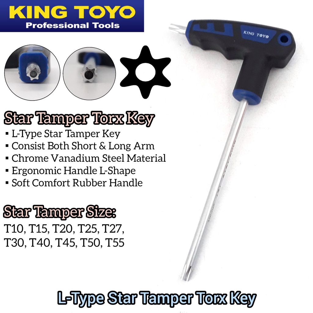 King Toyo L-Type Star Tamper Allen Torx Key For Industry Machine ...