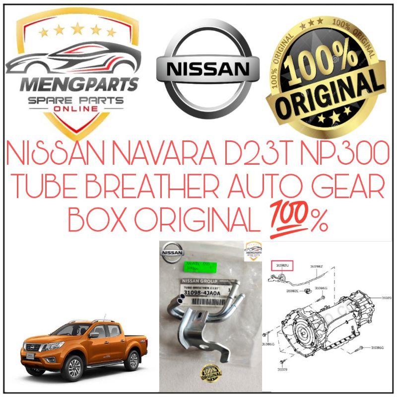 ORIGINAL 💯% NISSAN NAVARA D23T NP300 TUBE BREATHER AUTO GEAR BOX 31098 ...