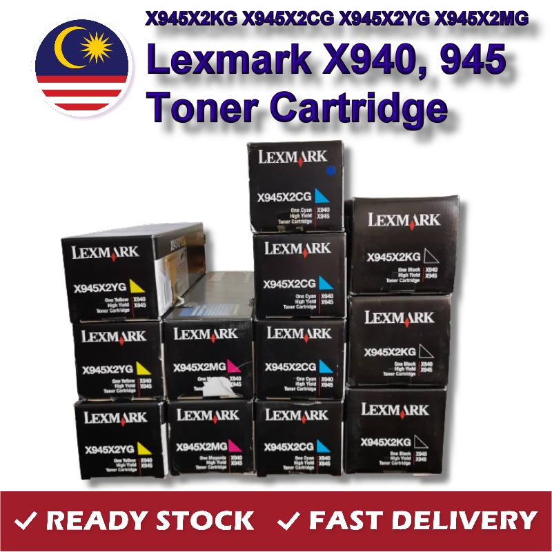 X945X2KG X945X2CG X945X2YG X945X2MG Lexmark X940 945 Toner Cartridge | Shopee Malaysia