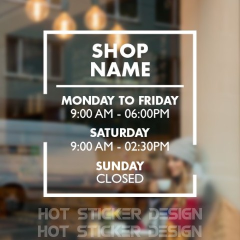 Business Hour Custom Made(Sticker) | Shopee Malaysia