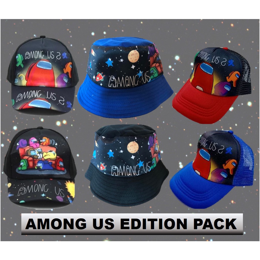 Among Us Cap Kid Budak Top Bucket Hat Topi Jaring Baseball Cap Gamer ...