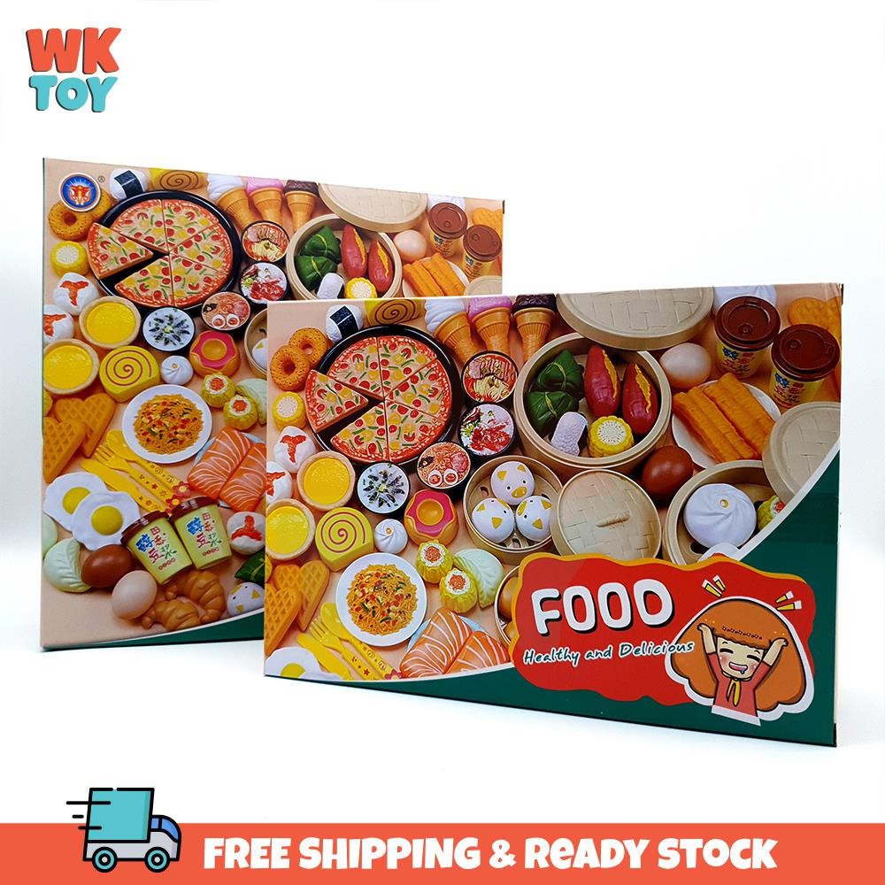 WKTOY 65 PCS Dim Sum Toy Chinese Food Western Food Fast Food Sushi Toy ...