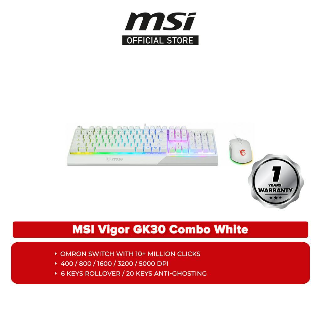 MSI Vigor GK30 Keyboard Mouse Combo White | Shopee Malaysia