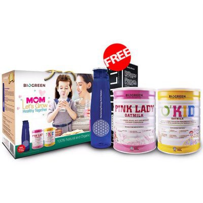 Biogreen Pink Lady 800g + Okid Oatmilk 850g (Free Liuli Bottle ...