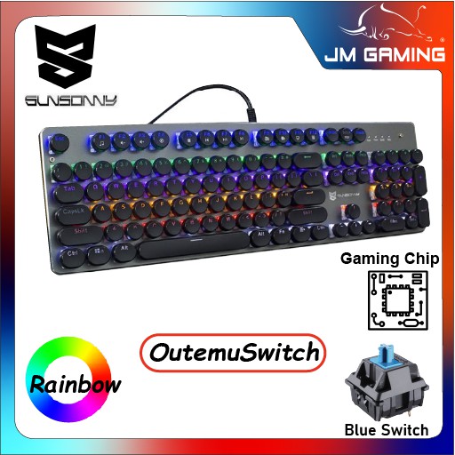 SUNSONNY S-J5 / S-J104 RAINBOW LIGHT HOTSWAPPABLE MECHANICAL KEYBOARD ...