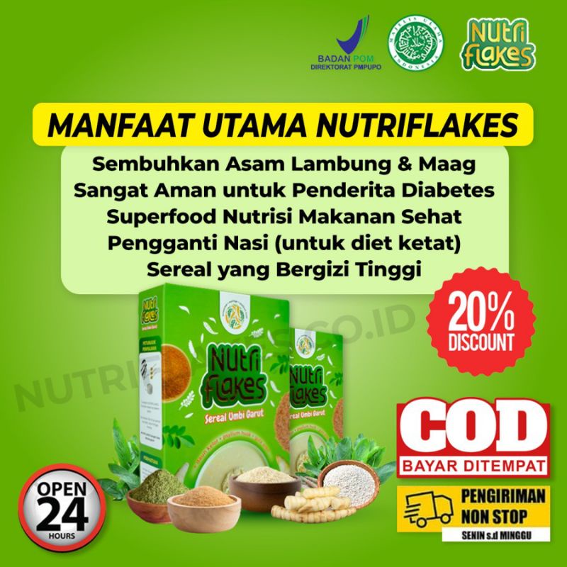 Nutri Flakes - Garut Tuber Cereal+Moringa Leaf+Psyllium Husk+Palm Sugar | Shopee Malaysia