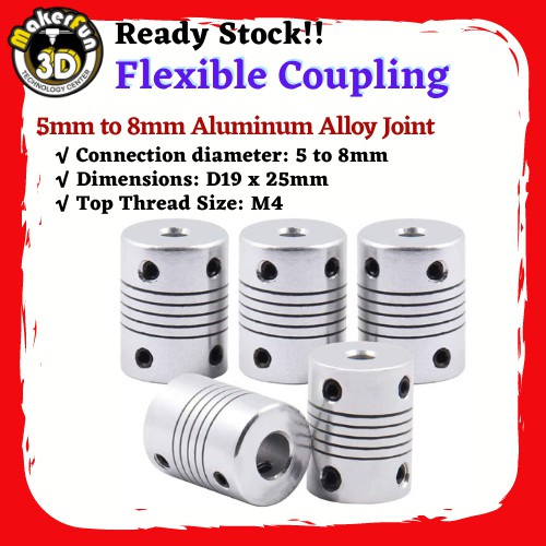 Flexible Couplings 5mm to 8mm NEMA 17 Shaft Coupler for Creality Ender ...
