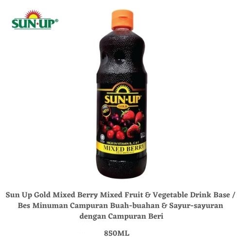 Sun Up Gold 850ml Mixed Berry Mixed Fruit and Vegetable Drink Base ...