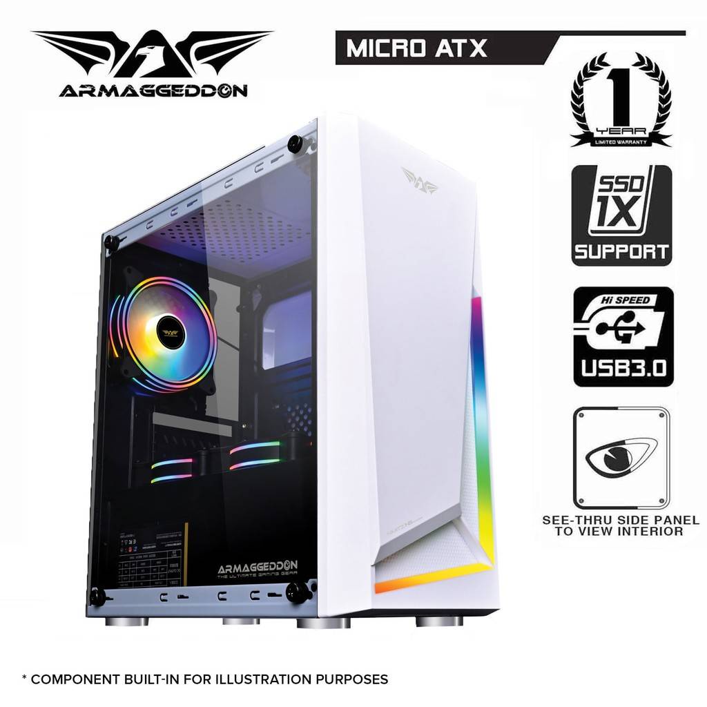 Nimitz N5 Armaggeddon Aurora Micro atx Matx M-atx Gaming PC Case With ...