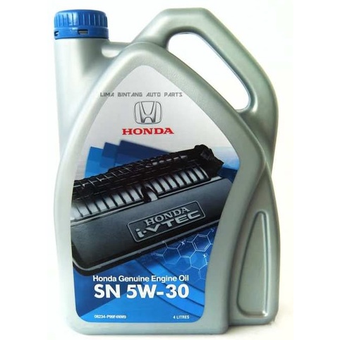 HONDA ENGINE OIL 5W30 SEMI SYNTHETIC (4 LITER) | Shopee Malaysia