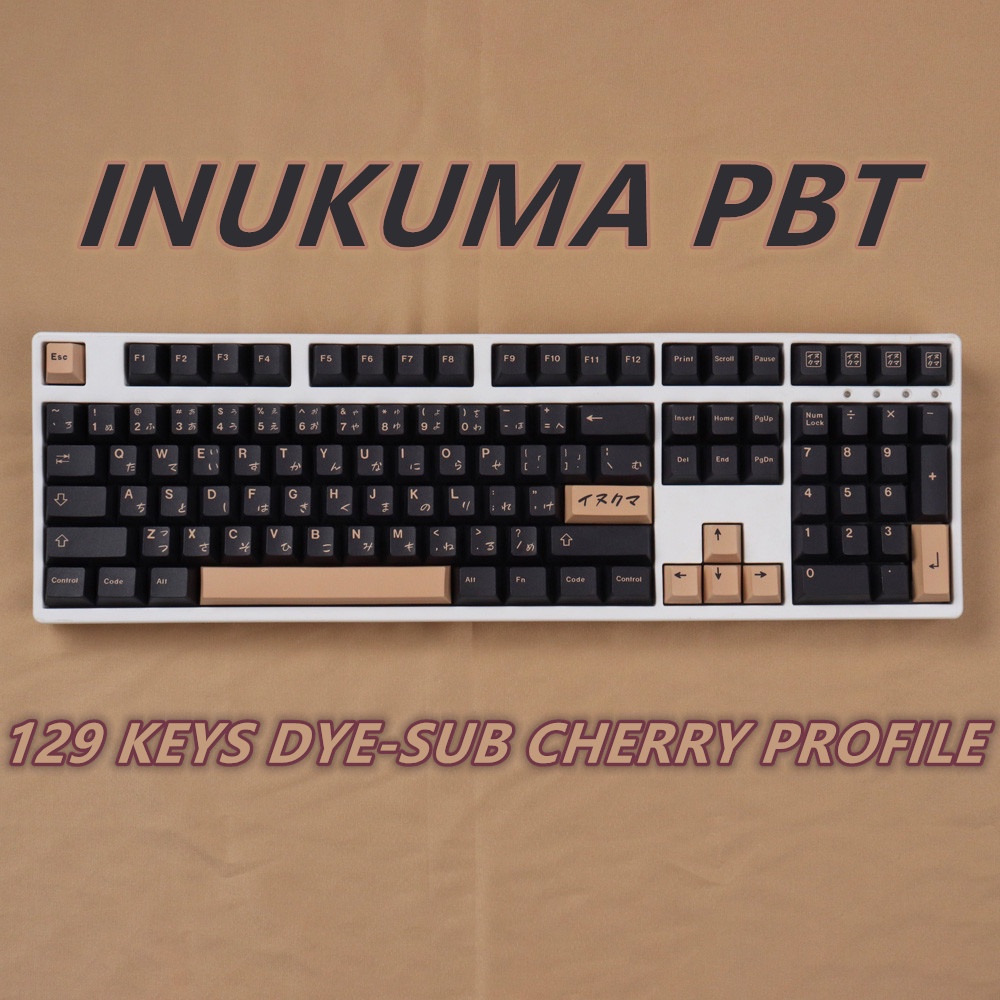 Inukuma PBT 130 Keys Cherry Profile Dye Sublimation Japanese Keycaps ...