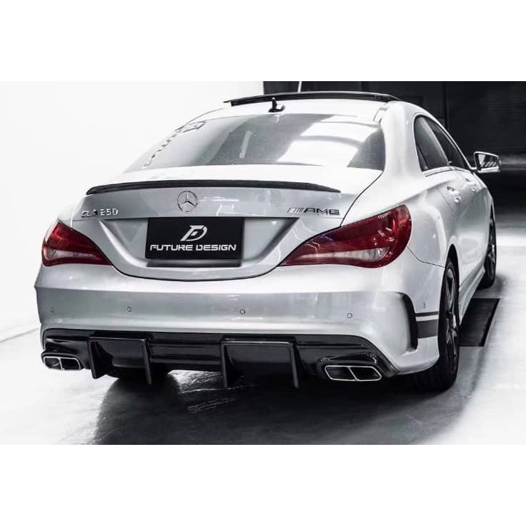 1mercedes benz cla class w117 carbon fiber rear diffuser fit untuk cla ...