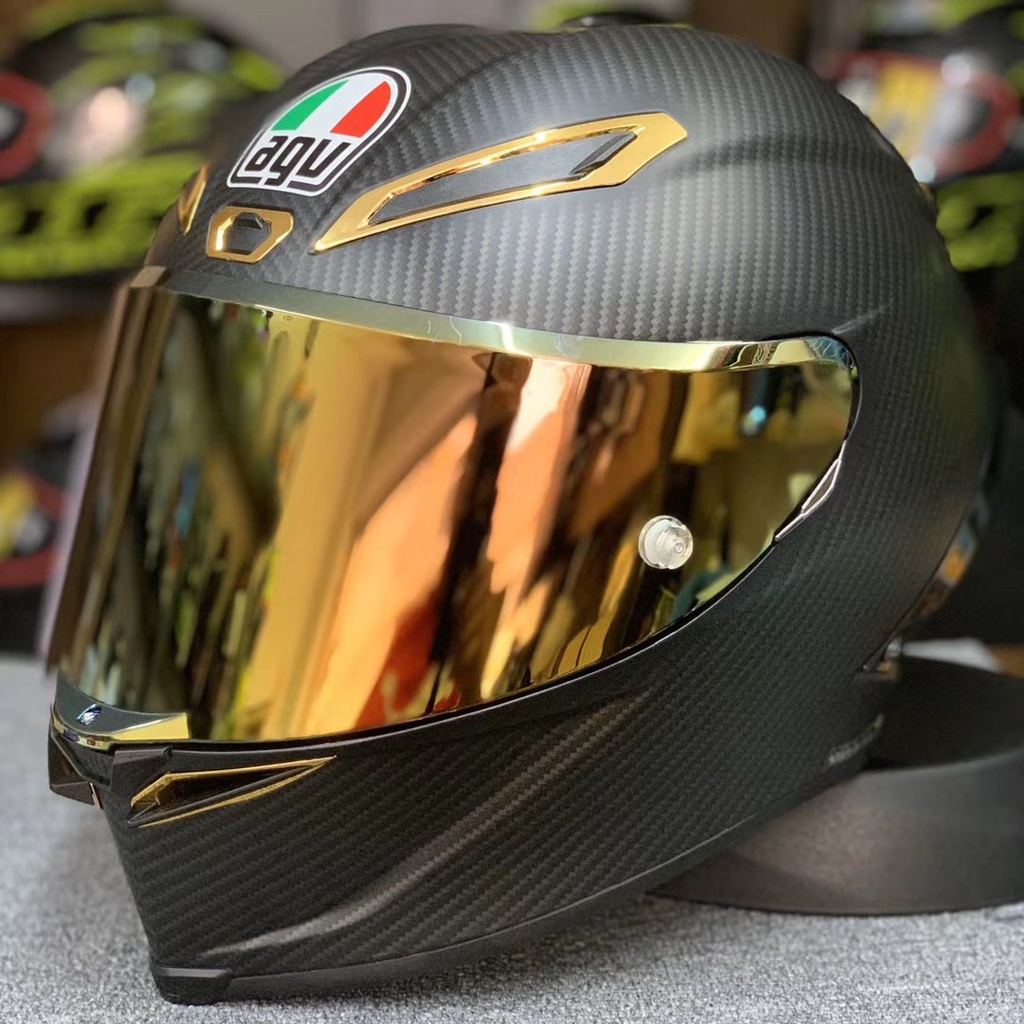AGV Pista GP RR Matte Black Gold Motorcycle Full Face Helmet Helmet ...