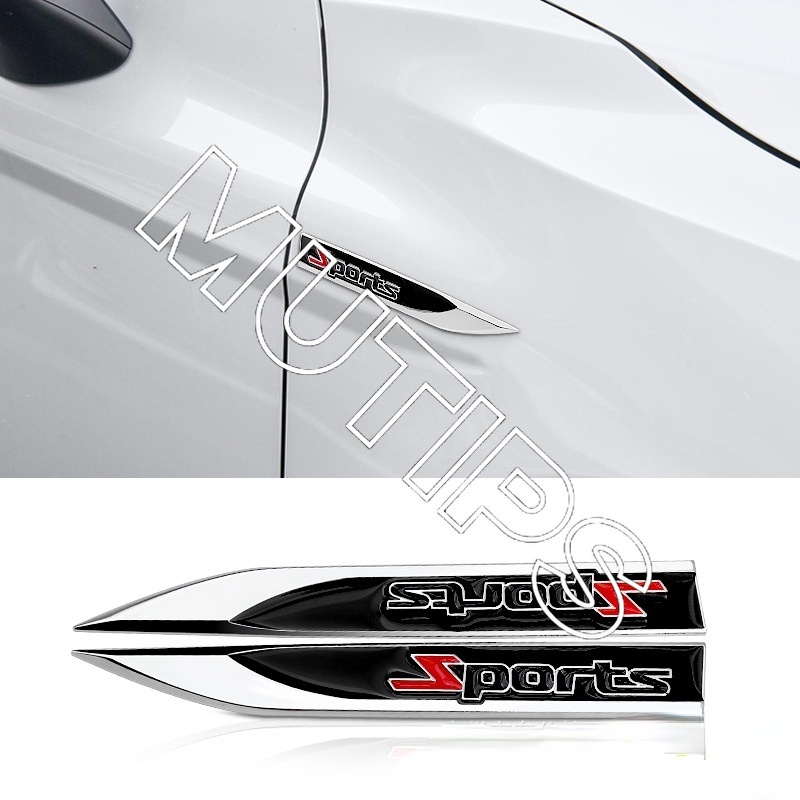 Volkswagen 2PCS 3D Metal Car Logo Blade Fender Side Label sticker ...