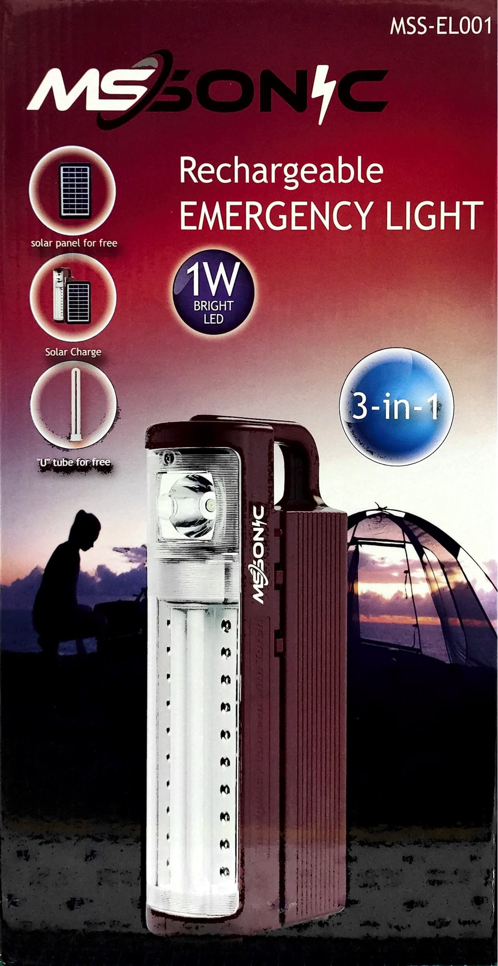 STARGOLD/MS SONIC Rechargeable Emergency Light SG-4008/MSS-EL001 ...