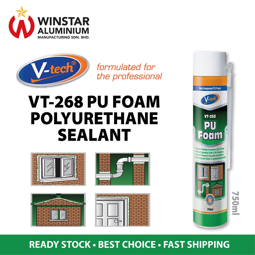 VT-268 PU Foam Polyurethane Sealant - 750ML | Shopee Malaysia