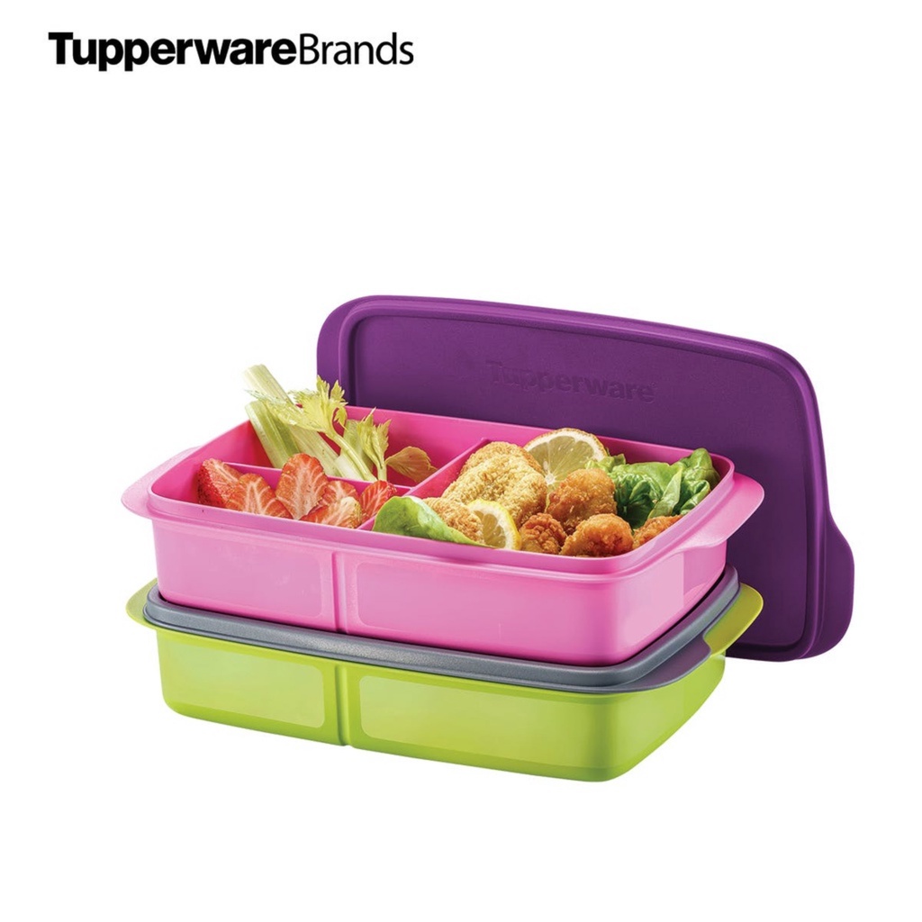 OFFER 10 Jenis: Tupperware JOLLY TUP 1L Divided lunch box /1L Keeper ...