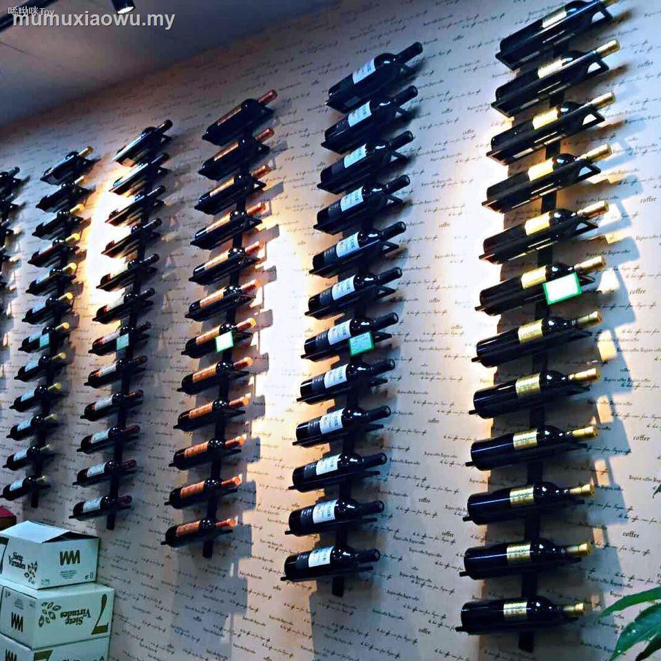 Iron Wine Rack Wall Mounted Creative Simple Wine Rack | Rak Wine Model ...