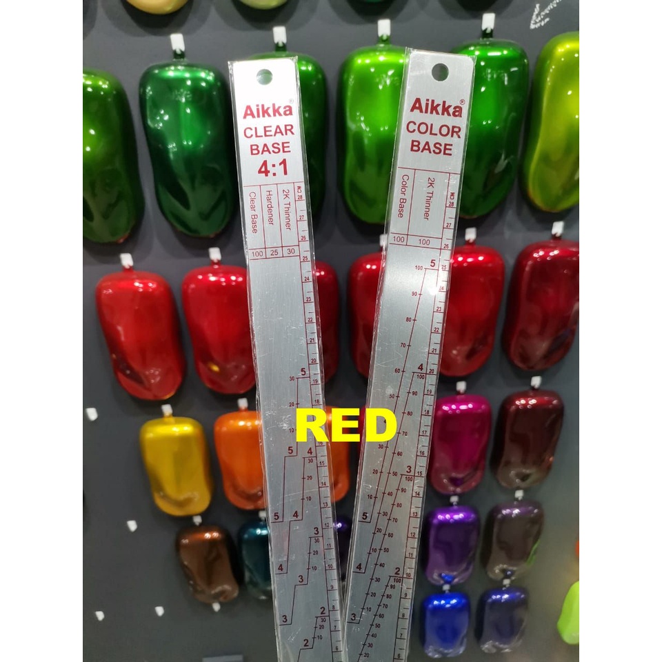 AIKKA PAINT MEASURING RULER FOR MIXING CLEAR / PRIMER/2K PAINT/PEMBARIS ...