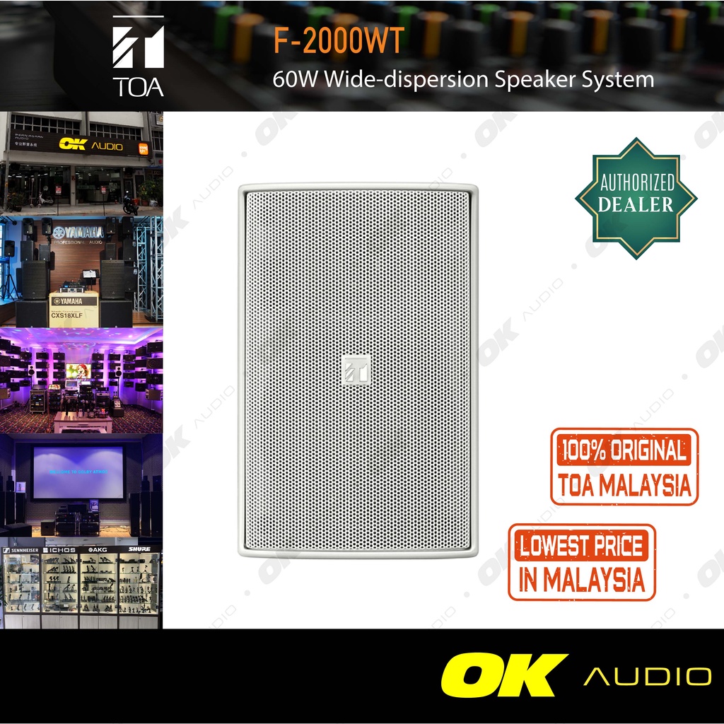 * LIMITED RAYA PROMOTION 2022 * TOA F-2000WT Wide-dispersion Speaker System (F 2000 WT / F2000 ...