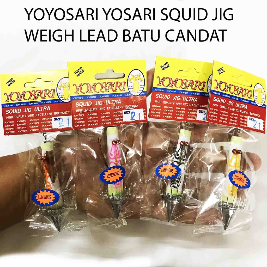 YOYOSARI YOSARI SQUID JIG WEIGH LEAD BATU CANDAT | Shopee Malaysia