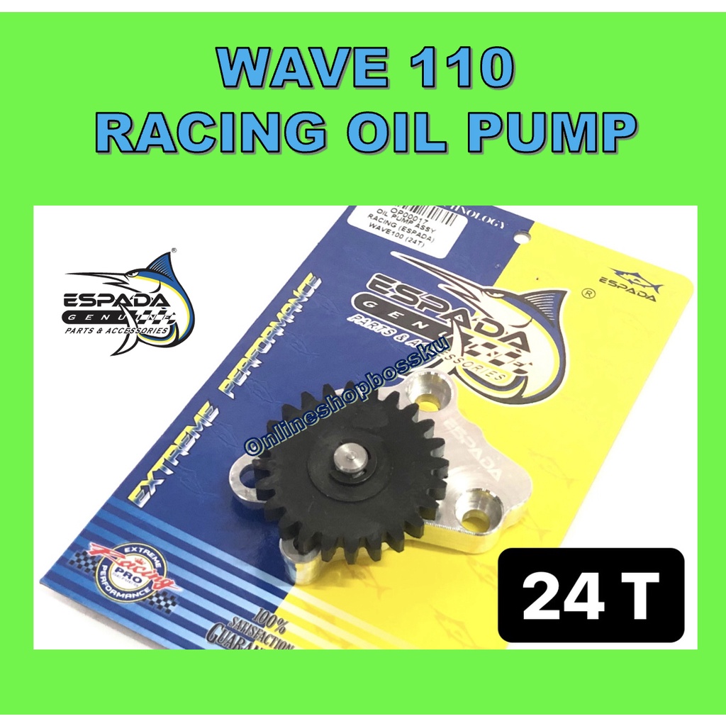 WAVE 100 RACING OIL PUMP ASSY ESPADA 24T PNP CYLINDER OIL PUMP RACING ...