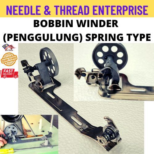 BOBBIN WINDER GULUNG BENANG MESIN JAHIT LURUS INDUSTRI DENGAN SPRING ...