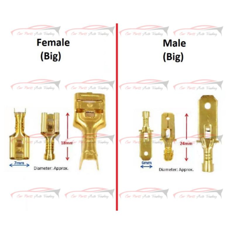 Clip - Terminal Wire Clip Male ( Big / Small ) Female ( Big / Small ...