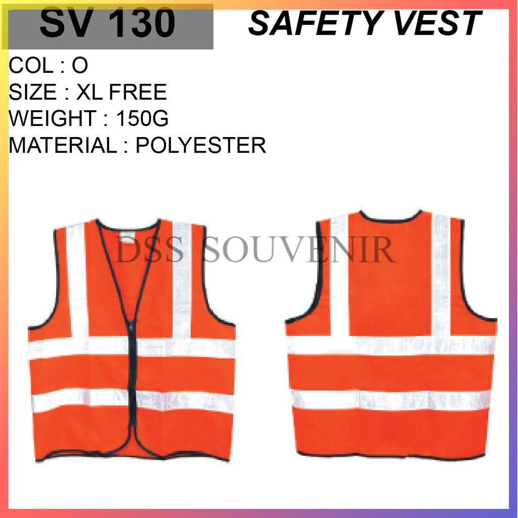 SAFETY VEST SV130 ORANGE | Shopee Malaysia