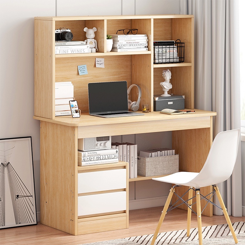 DO【NEW】Computer Study Table With Book Shelf Meja belajar Table With ...