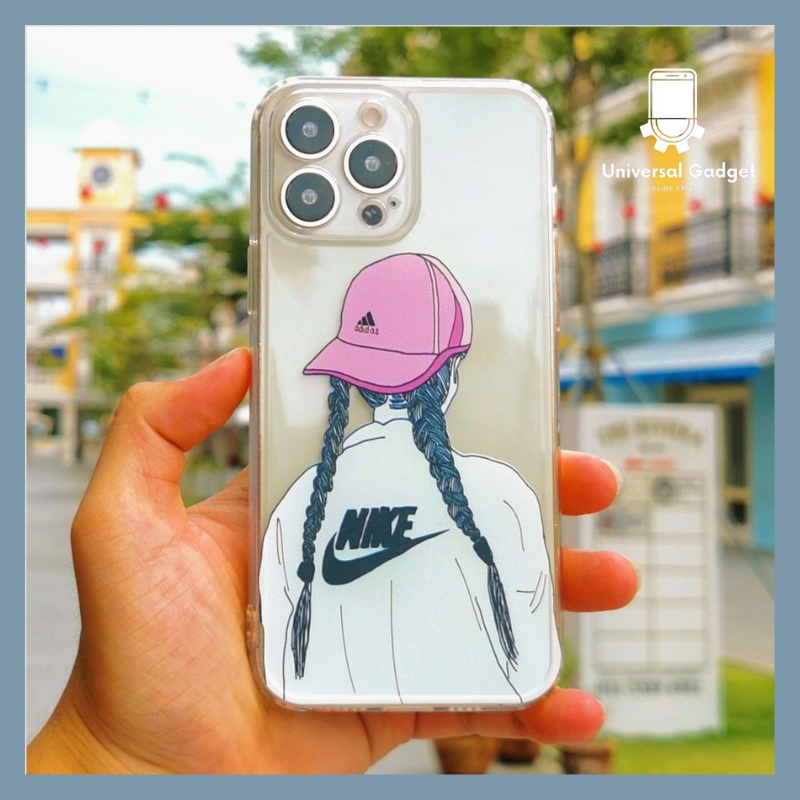 UNIVERSAL GADGET Casing Iphone Cool Girl Design Transparent Soft Case ...