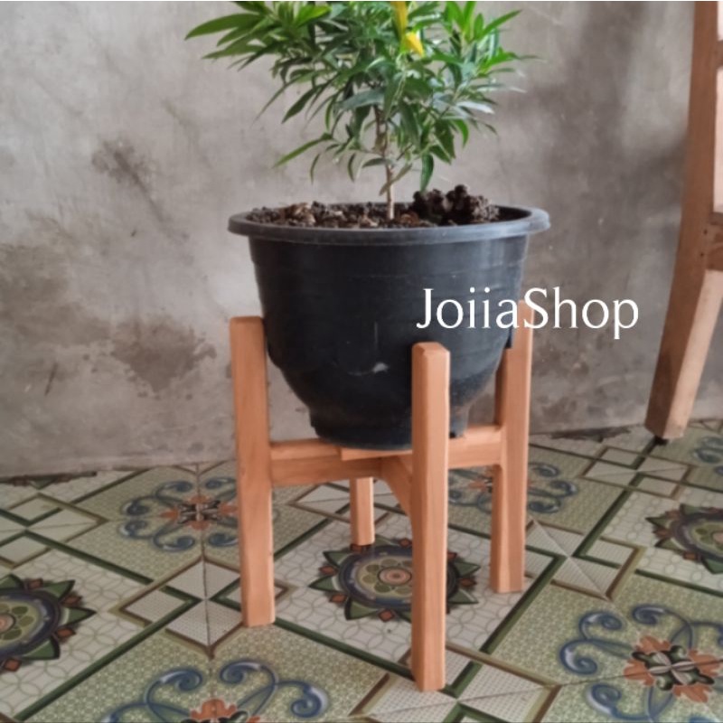KAYU Teak Wood standing pot | Shopee Malaysia
