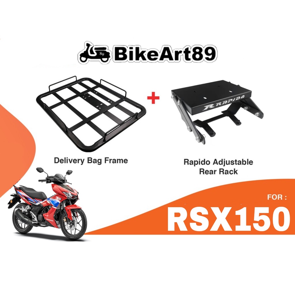 Monorack Honda RSX150 RSX 150 RAPIDO Foodpanda Grabfood Heavy Duty With ...