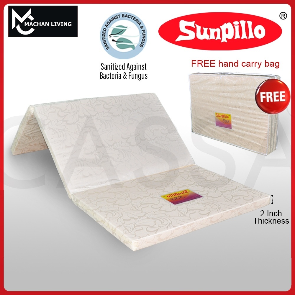 Machan Sunpillo S88 Foldable Foam Thick 2inch Single Mattress (Free ...
