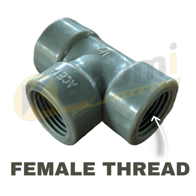 [ 1 UNIT ] 15MM PVC ACETAL FITTING ( MALE FEMALE SOCKET / TEE / ELBOW ...