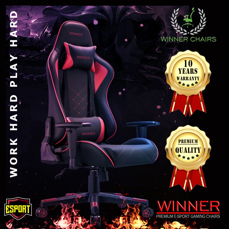 Ergonomic Gaming Chair WINNER R3-RED Ergonomic Office Computer Gaming ...