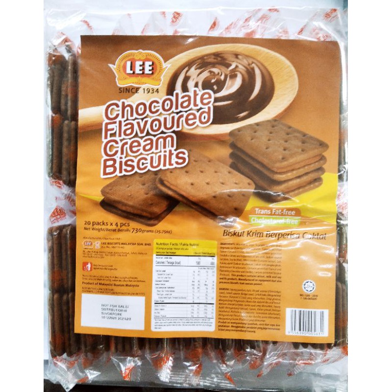 730g Lee Chocolate Flavoured Cream Biscuits | Shopee Malaysia
