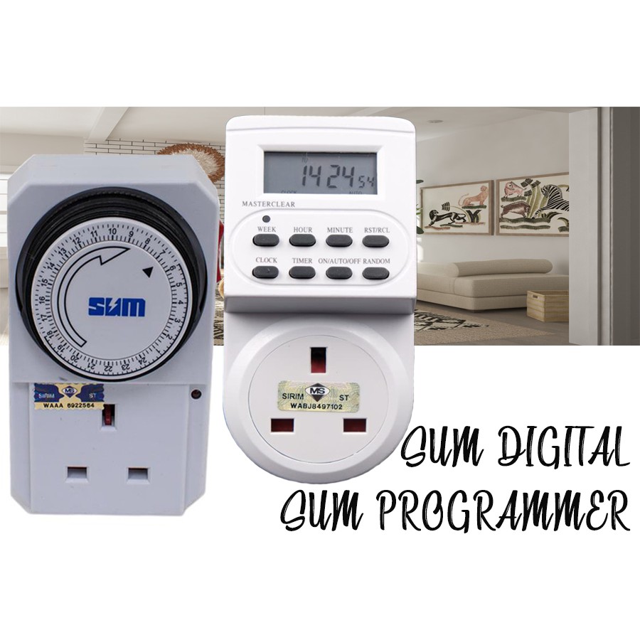 Digital Timer & Sum Programmer Timer With SIRIM Approved 24 Hours ...