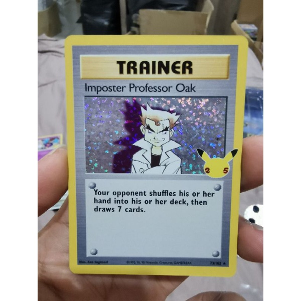 Pokemon TCG trading card Imposter Professor Oak - 73/102 - Holo Rare ...