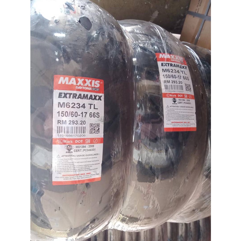 TYRE MAXXIS EXTRAMAXX DAYTONA SPORT (150/60 x 17) | Shopee Malaysia