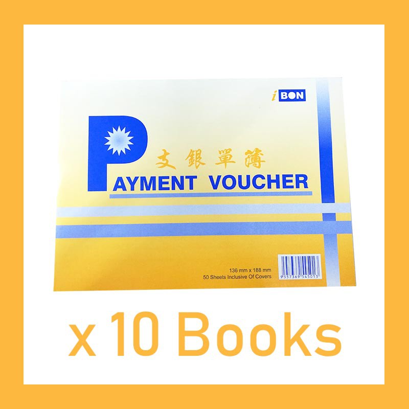 [10 Books] IBON Payment Voucher 136 mm x 188mm (50 sheets) | Shopee Malaysia