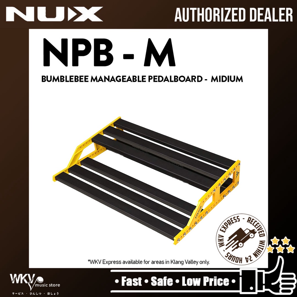 NUX NPB-M Bumblebee Manageable Pedalboard with Bag - Medium (NPBM / NPB ...