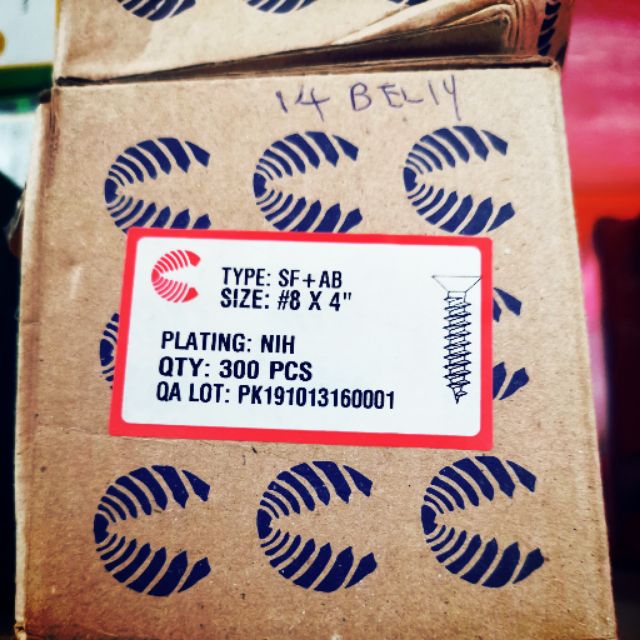 8 X 4" Self Tapping Screw 300pcs | Shopee Malaysia