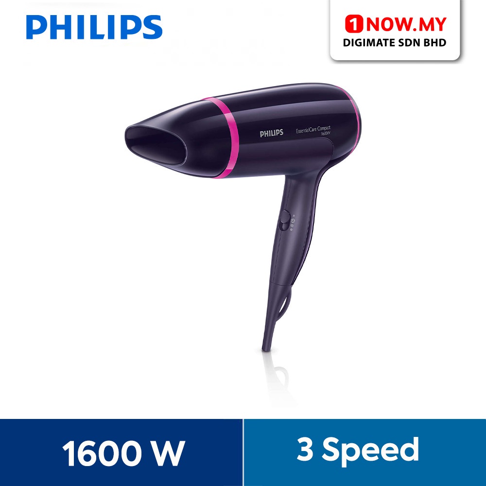 PHILIPS 1600W Essential Hair Dryer BHD002 (Powerful Drying With Care) | Shopee Malaysia