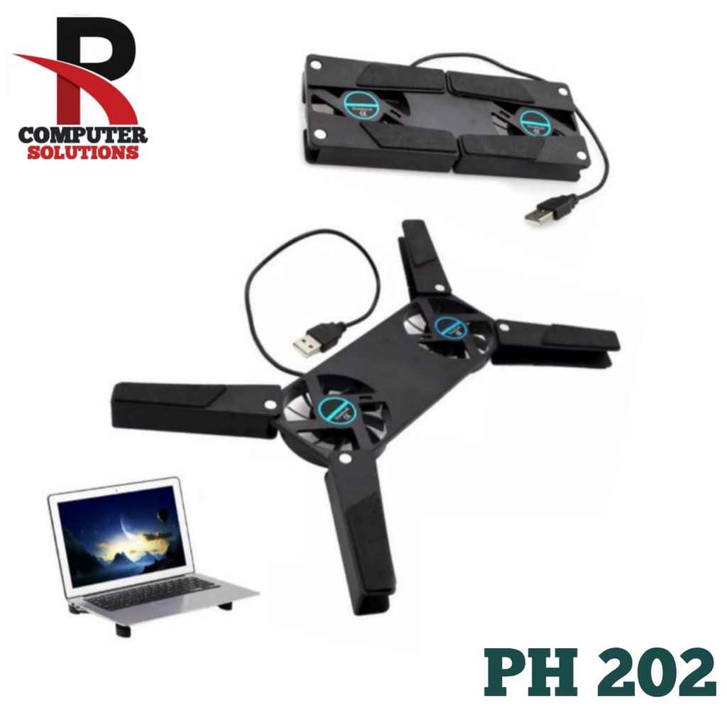 Fan Cooler USB Powered Foldable Cooling Fan Pad For Laptop Notebook ...