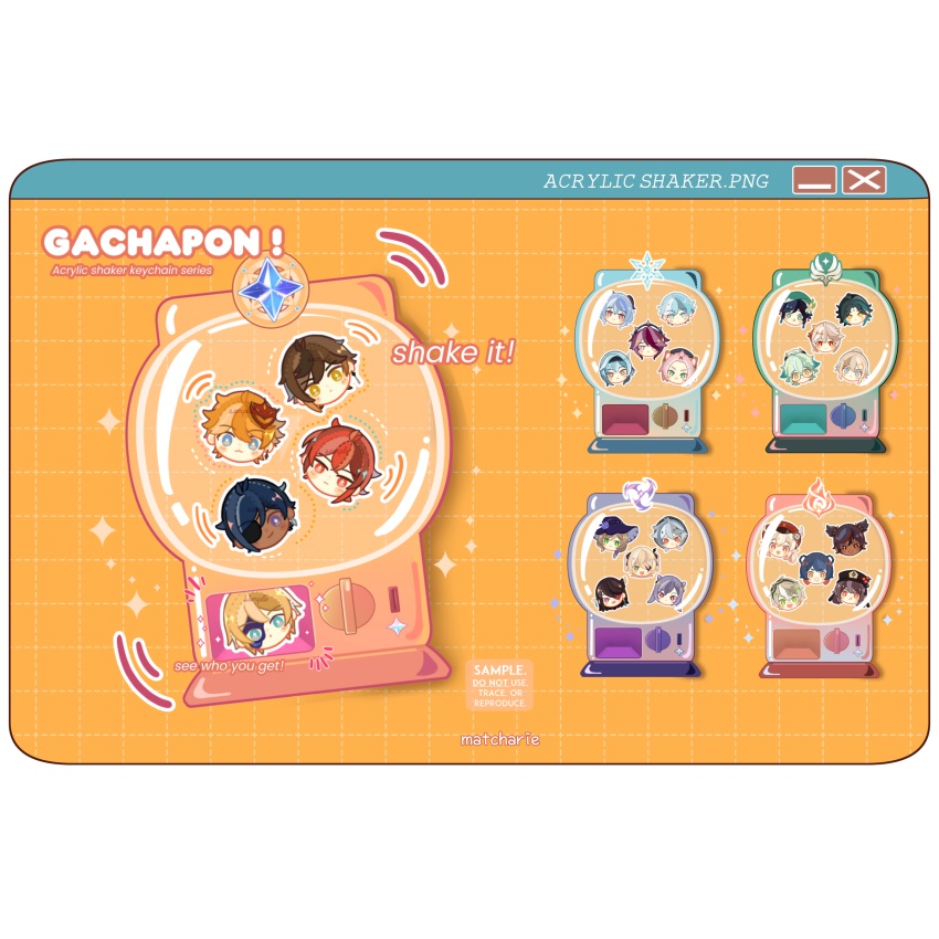 [FAN Made MERCHANDISE] GENSHIN IMPACT GACHAPON SHAKER KEYCHAIN | Shopee ...