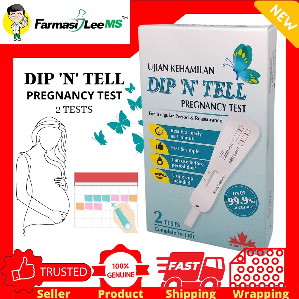 DIP N TELL Pregnancy Test 1s / 2s (Exp 04/2026) | Shopee Malaysia