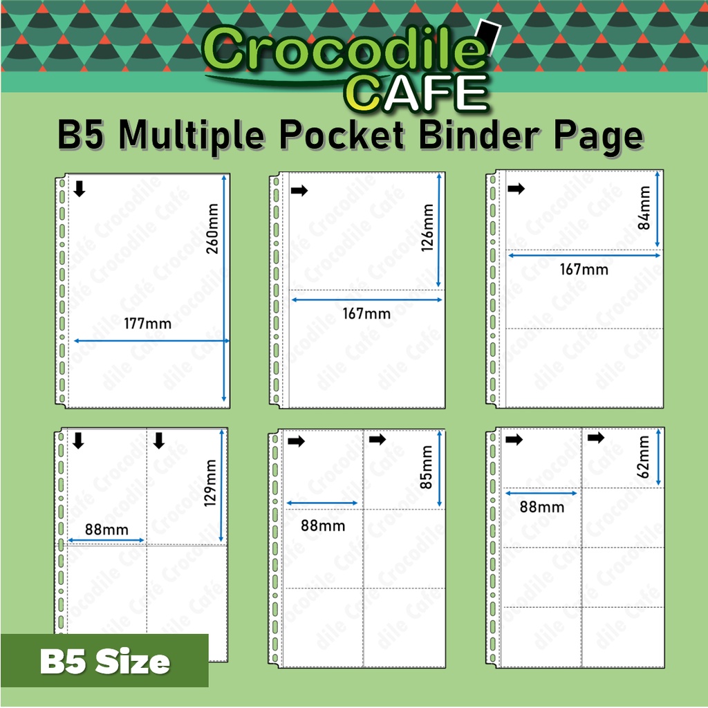 B5 size Multiple Pocket Binder Pages / Sleeves | Shopee Malaysia