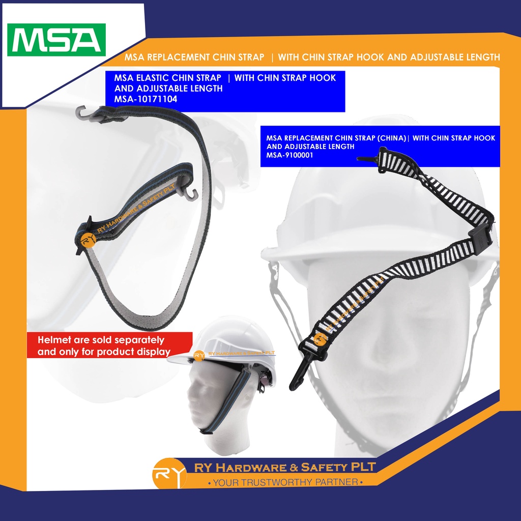 MSA REPLACEMENT CHIN STRAP | WITH CHIN STRAP HOOK AND ADJUSTABLE LENGTH ...