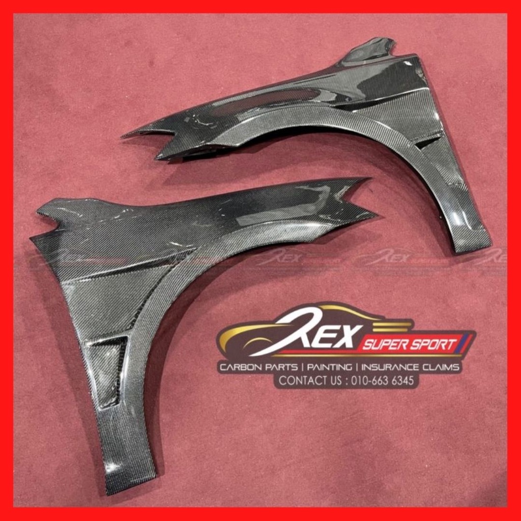 VW Volkswagen Golf MK7.5 R - line GTI R Sport Fender Carbon Fiber Side ...